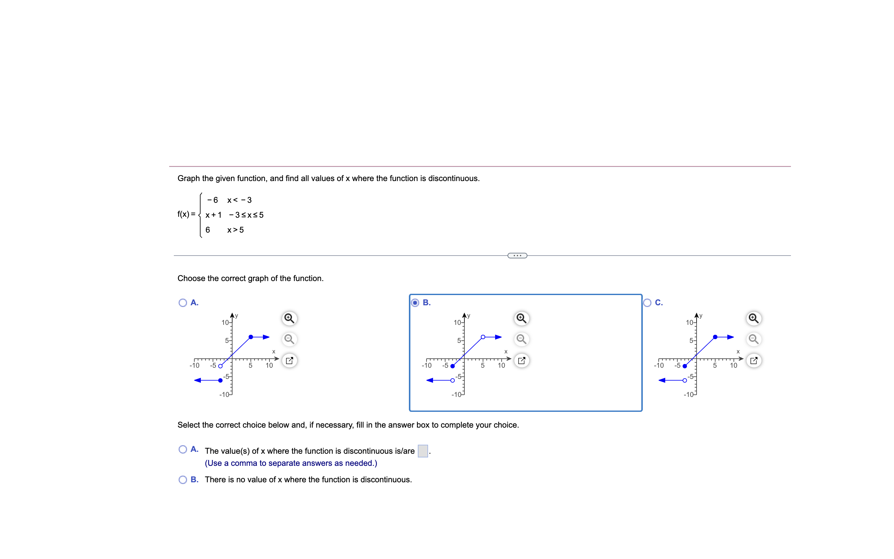 Solved Graph The Given Function And Find All Values Of X