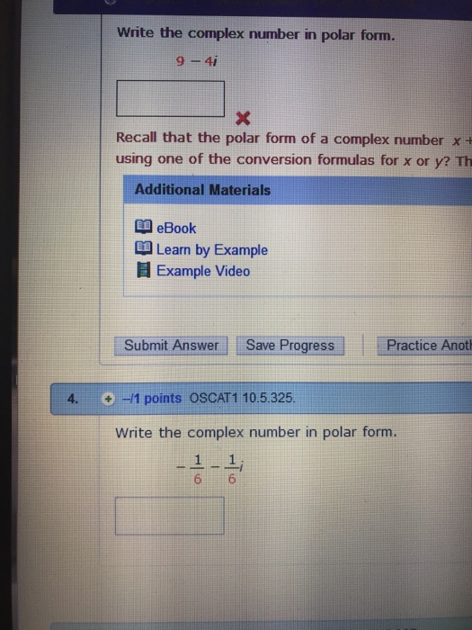 Solved Write the complex number in polar form. | Chegg.com