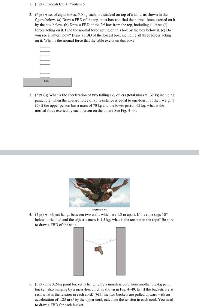 Solved 2. (6pt)A set of eight boxes, 5.0 kg each, are | Chegg.com