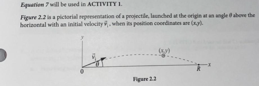Solved EXPERIMENTAL ACTIVITIES PROJECTILE MOTION ACTIVITY 1: | Chegg.com