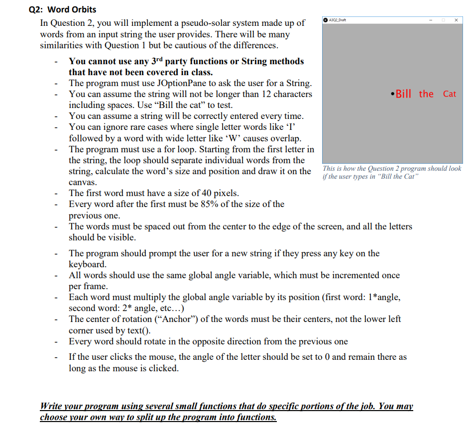 Solved make it in Processing java It is a Java program. | Chegg.com