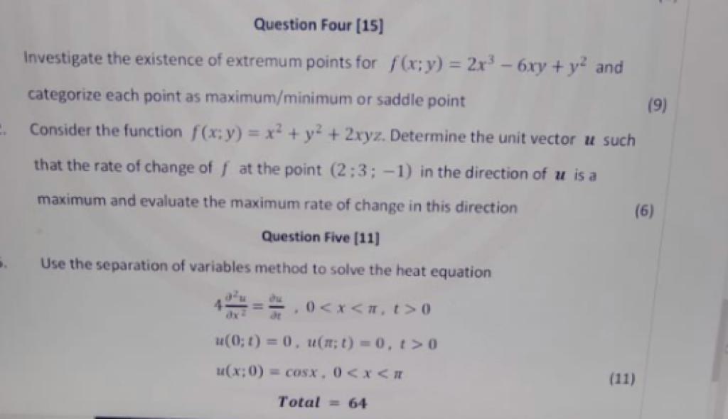 Solved Investigate the existence of extremum points for | Chegg.com