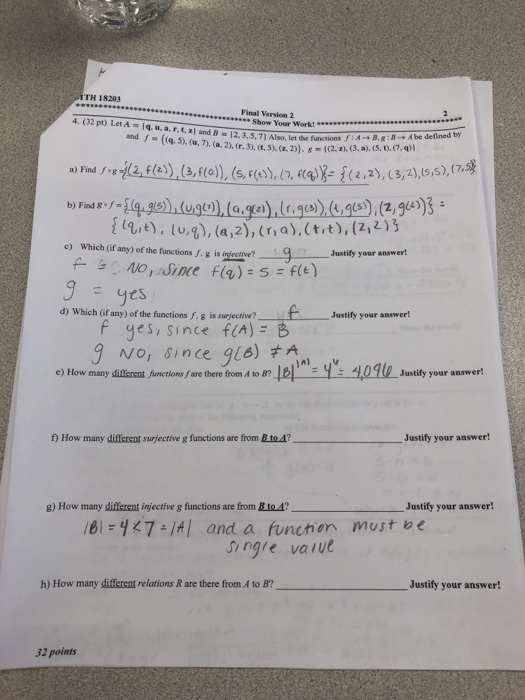 Solved TH 18203 wwwww.Show Your Work! Final Version 2 4. (32 | Chegg.com