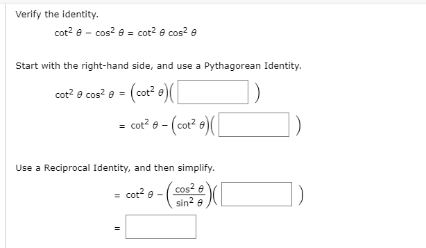 Solved Verify the identity. cot + tan @ = csc sece Use a | Chegg.com