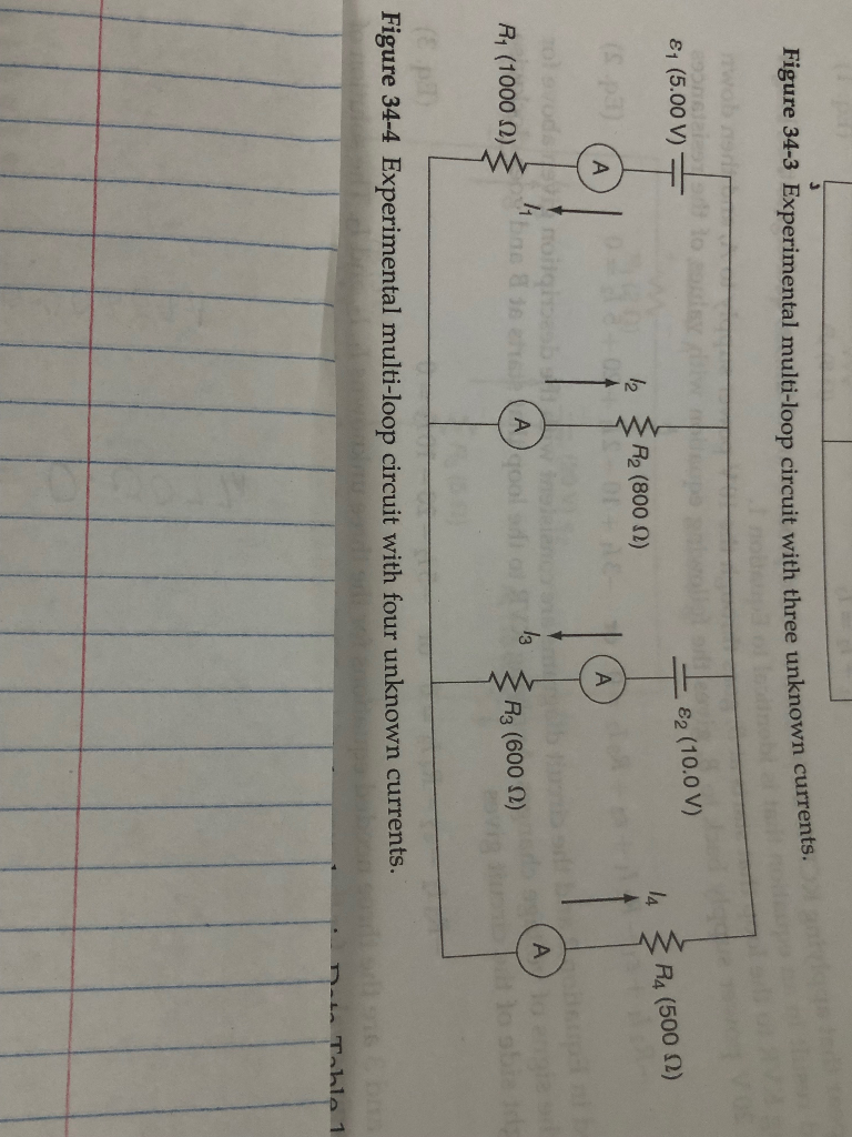 Solved 3 Figure 34-3 Experimental multi-loop circuit with | Chegg.com