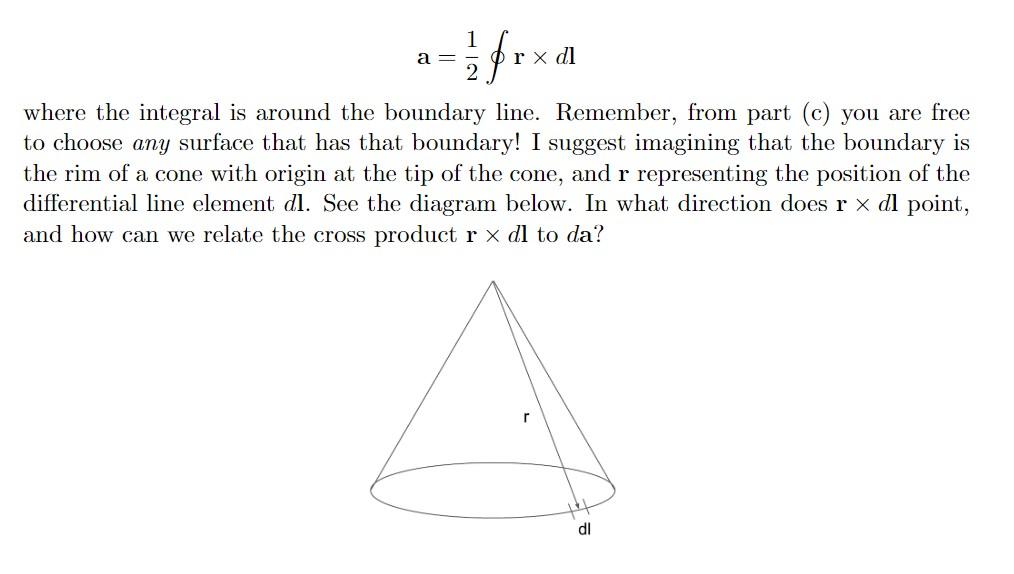 Let's define the "vector areaa=∫Sda Note that if S is | Chegg.com