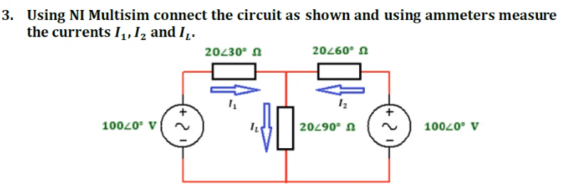 Solved 3. Using NI Multisim connect the circuit as shown and | Chegg.com