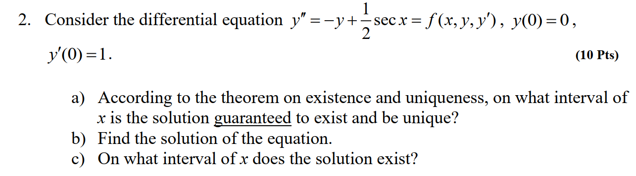 Solved Consider the differential equation | Chegg.com