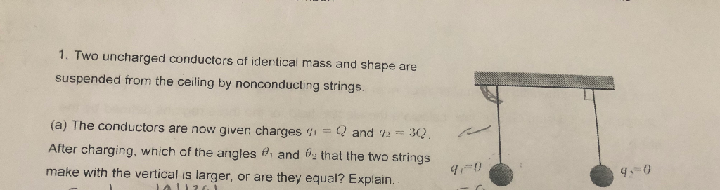 Solved Two uncharged conductors of identical mass and shape | Chegg.com