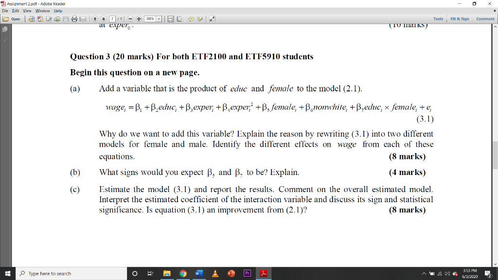 Assignment2.pdt - Adobe Reader File Edit View Window | Chegg.com