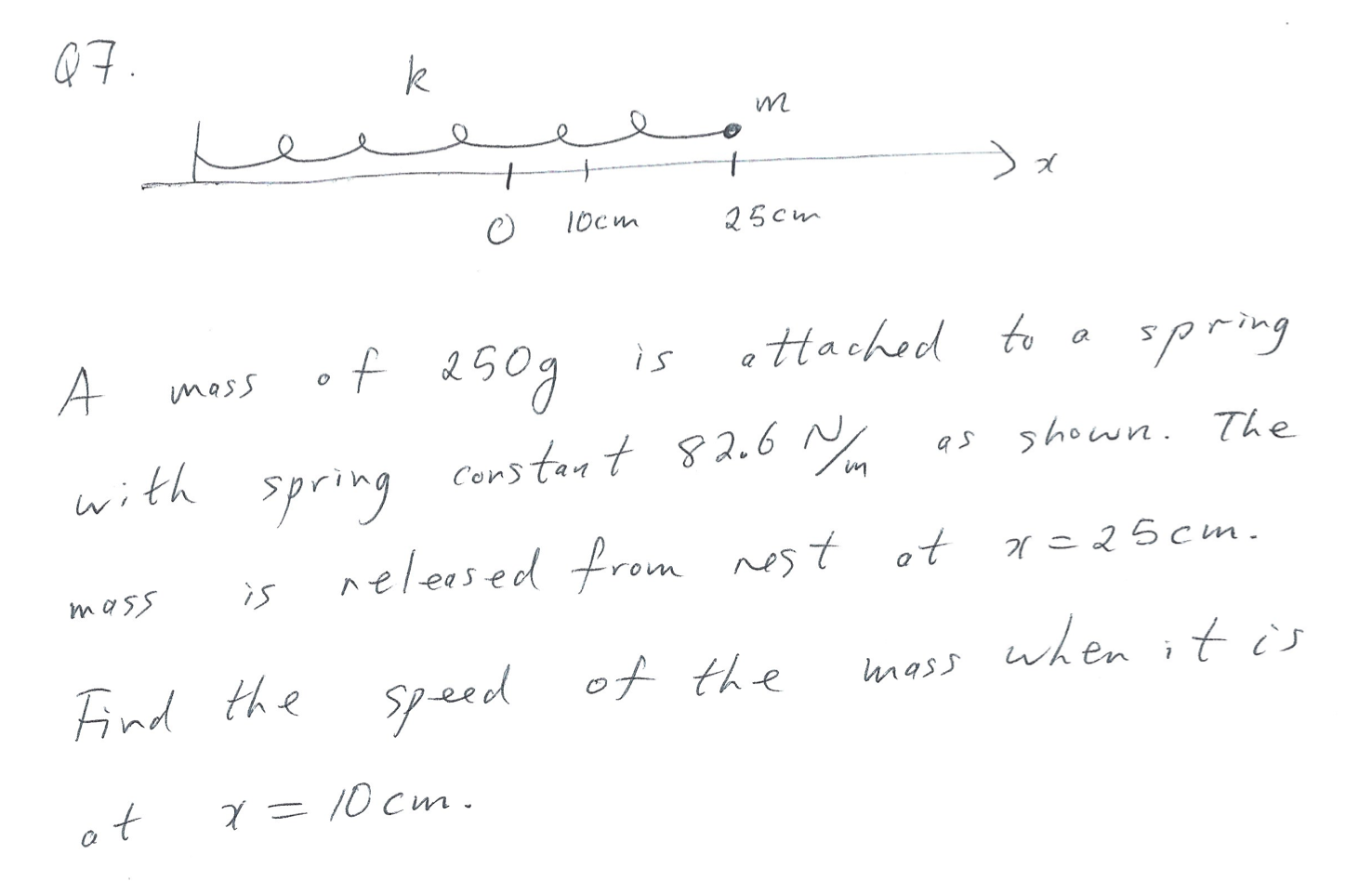 Solved mass А An Q6. 500g and is object of starts from rest | Chegg.com