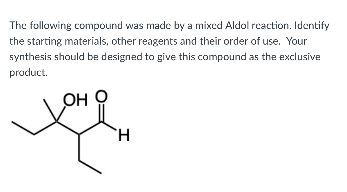 Solved The following compound was made by a mixed Aldol | Chegg.com