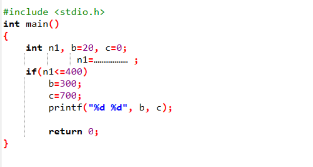 Solved #include int main() int ni, b=20, c=0; | Chegg.com