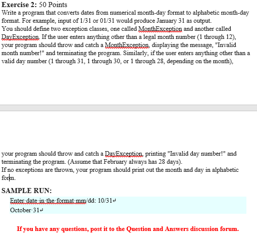 Solved Write a program that converts dates from | Chegg.com