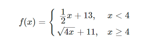 Solved Is f(x) continuous at x=4? Why or why not?Is | Chegg.com