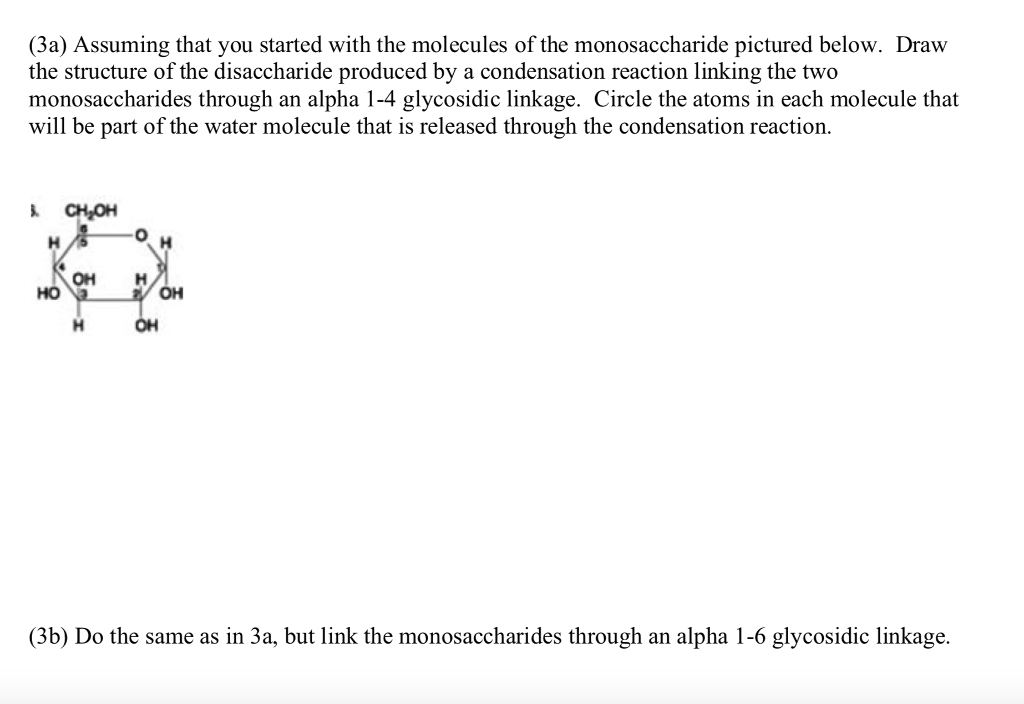 Solved (3a) Assuming that you started with the molecules of | Chegg.com