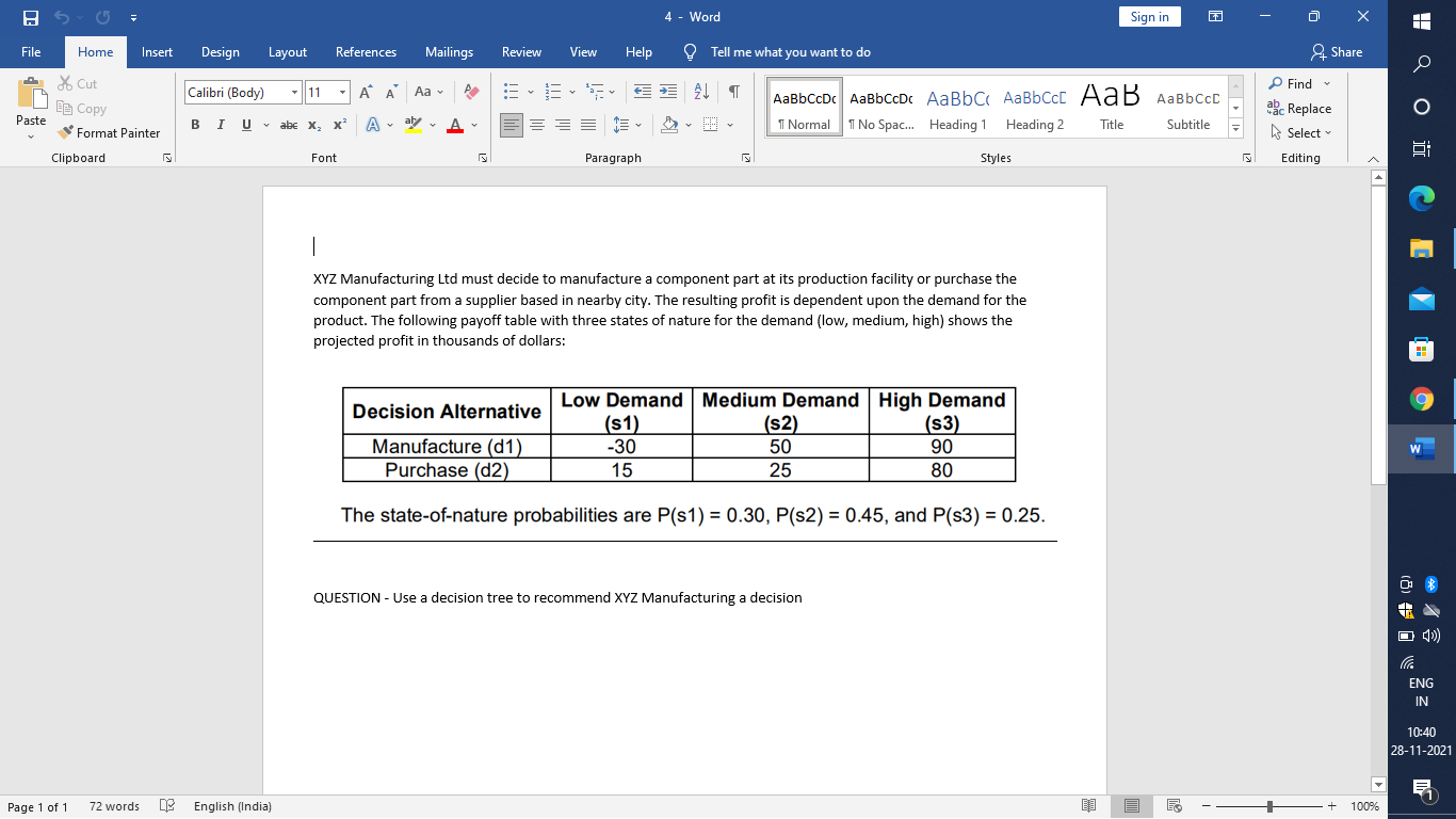 Solved 5 4 - Word Sign in File Home Insert Design Layout | Chegg.com