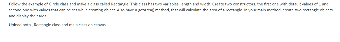 Solved Follow the example of Circle class and make a class | Chegg.com