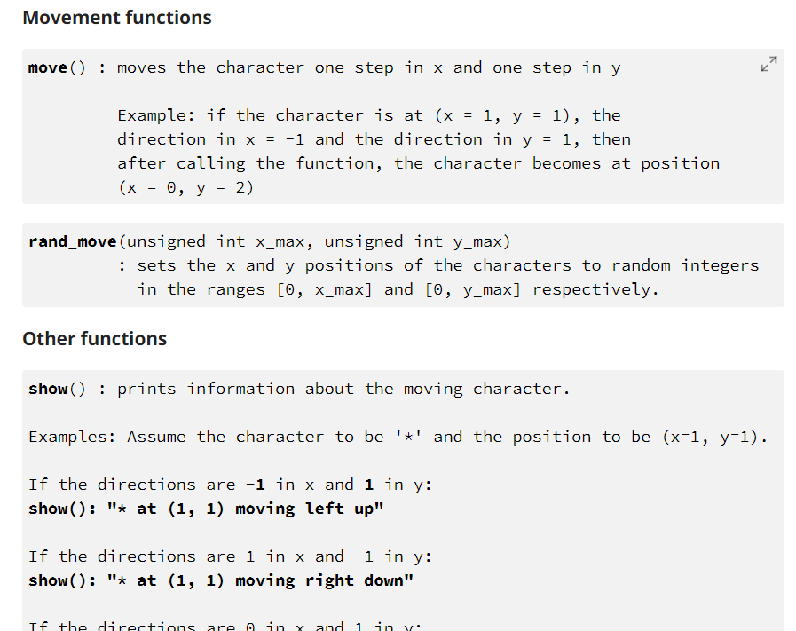 Solved 6+ moving_char.cpp C moving_char.h Ex1: A Moving | Chegg.com