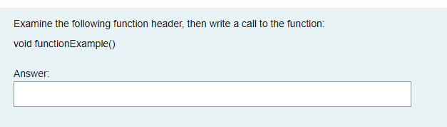 Solved Examine the following function header, then write a | Chegg.com
