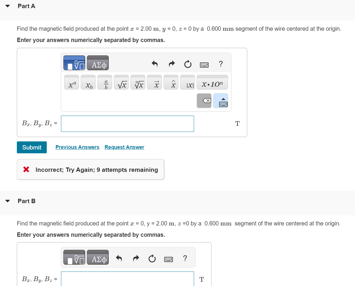 Solved A long, straight wire lies along the z-axis and | Chegg.com