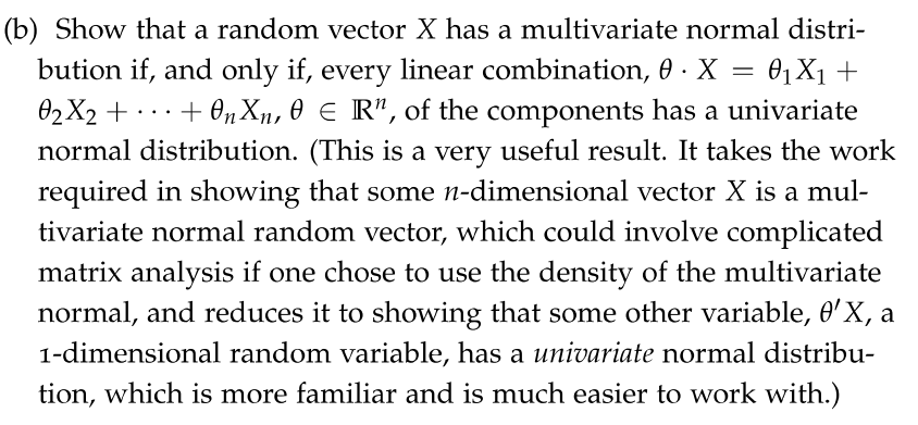 (b) Show that a random vector X has a multivariate | Chegg.com