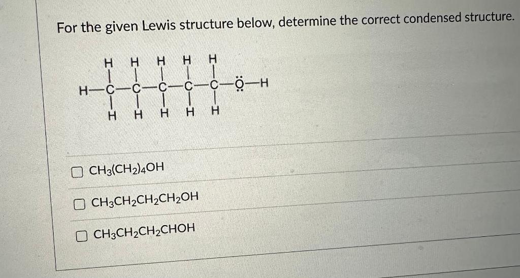 Solved For the given Lewis structure below, determine the | Chegg.com