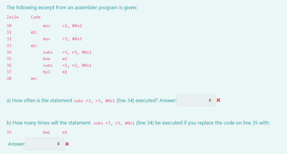 The following excerpt from an assembler program is | Chegg.com