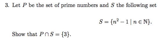 Solved 3. Let P be the set of prime numbers and S the | Chegg.com