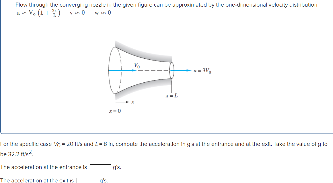 Solved Flow through the converging nozzle in the given | Chegg.com