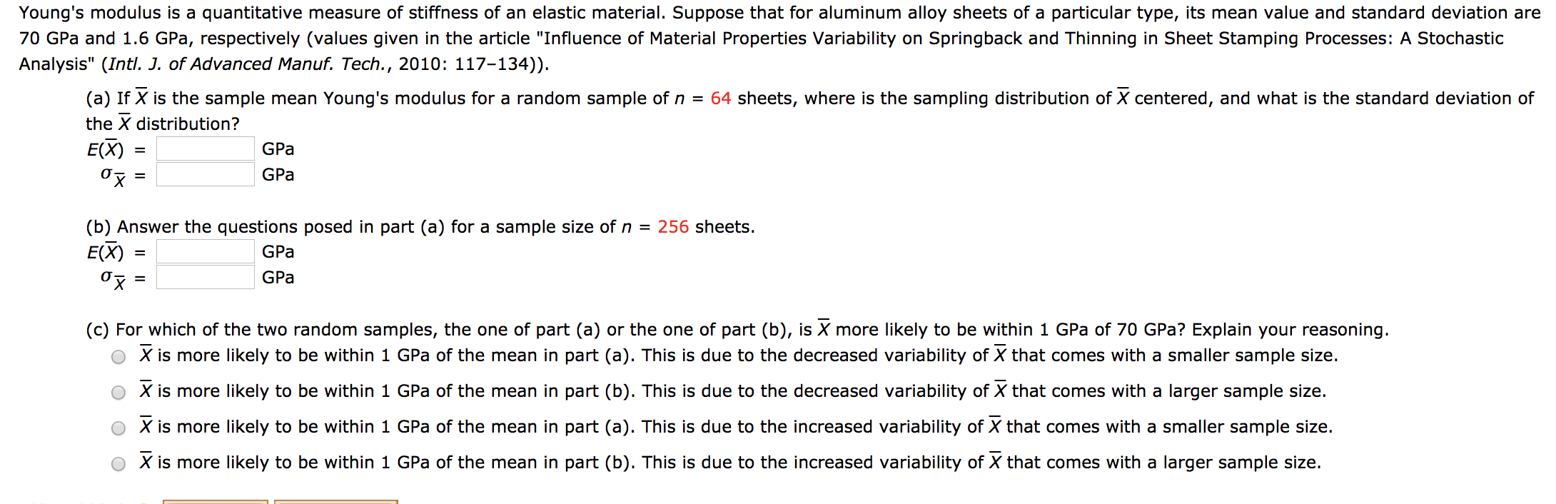 Solved Young's modulus is a quantitative measure of | Chegg.com