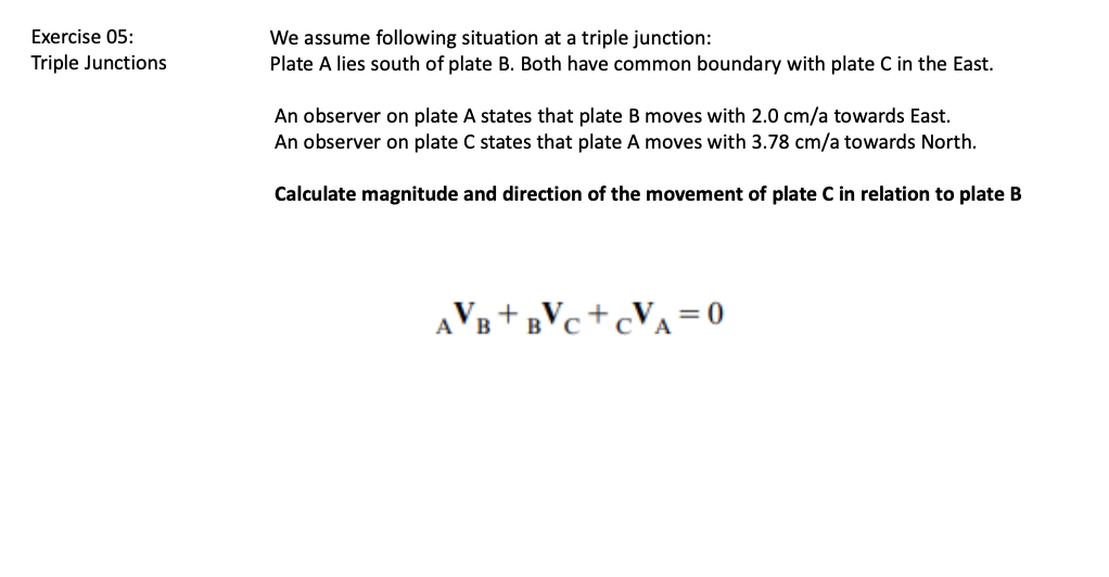 Solved Exercise 05: Triple Junctions The major and minor | Chegg.com