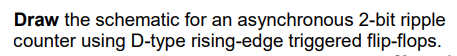 Solved Draw the schematic for an asynchronous 2-bit | Chegg.com
