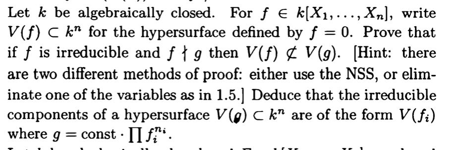 Solved Let k be algebraically closed. For f e k[X1, ..., | Chegg.com