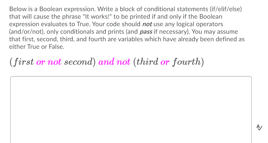 Solved Below is a Boolean expression. Write a block of | Chegg.com