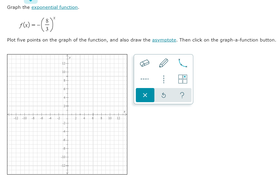 Solved Graph the exponential function. 8 $(x) =-( 3 Plot | Chegg.com