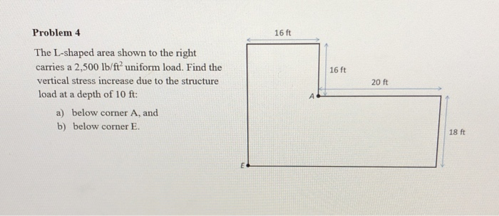 Solved Problem 4 16 ft The L-shaped area shown to the right | Chegg.com