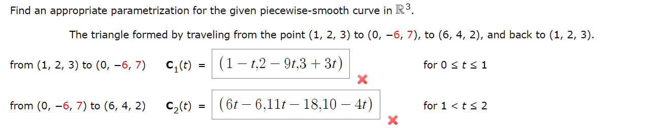 Solved Find an appropriate parametrization for the given | Chegg.com