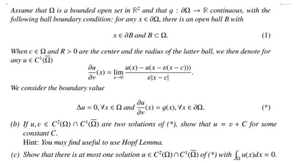 Solved Assume that N2 is a bounded open set in R2 and that | Chegg.com