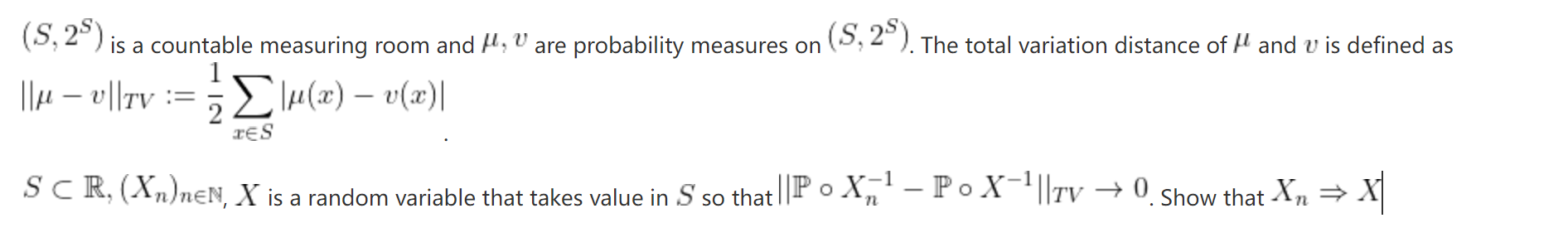 Solved (9,2%). The total variation distance of land v is | Chegg.com