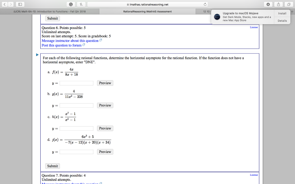 Solved ED ·imathas. rationalreasoning.net (UCR) Math 6A-10: | Chegg.com