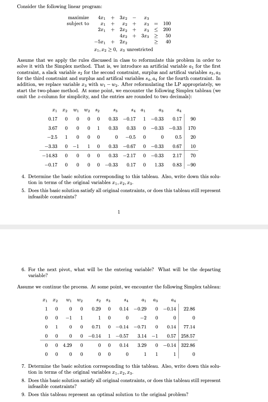 Solved Consider the following linear program: maximize | Chegg.com