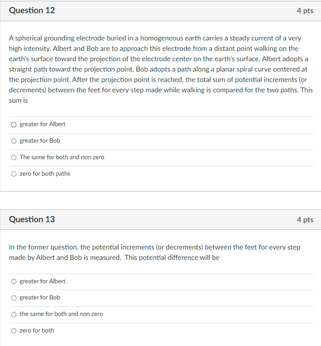 Solved A spherical grounding electrode buried in a | Chegg.com