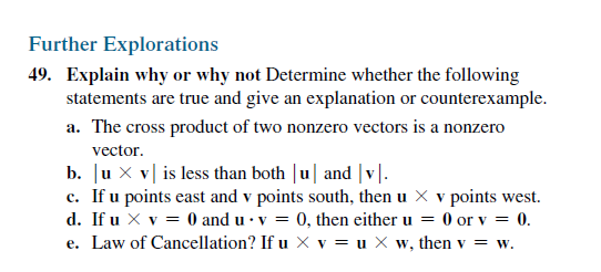 Solved Further Explorations 49. Explain why or why not | Chegg.com