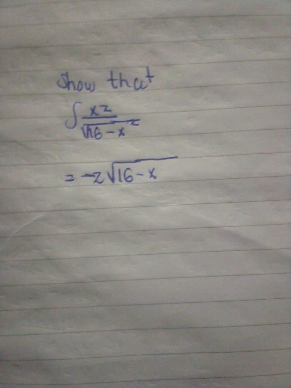 Solved show that xz Thet = 2/16-X | Chegg.com