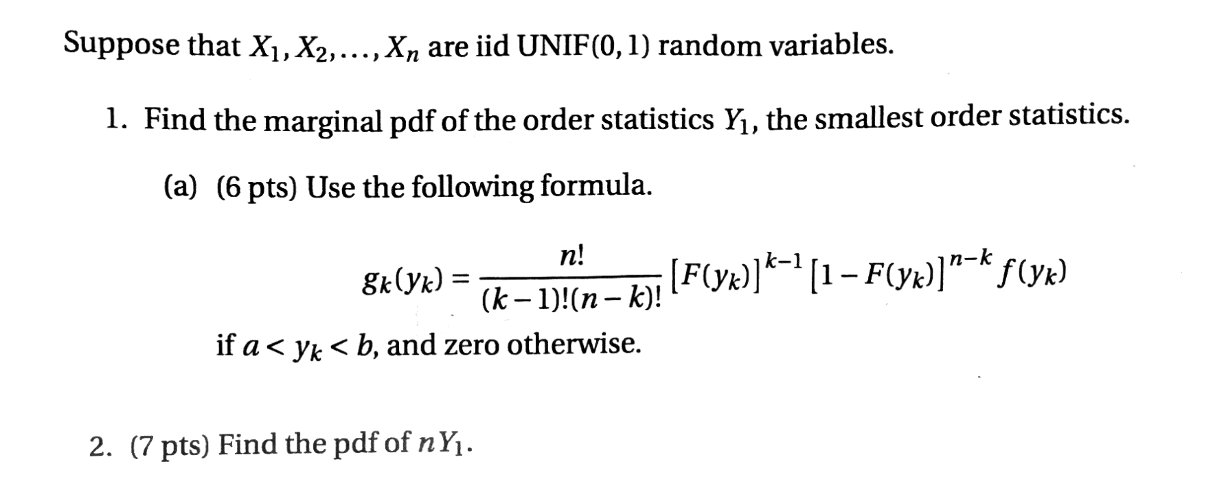Solved iuppose that X1,X2,…,Xn are iid UNIF(0,1) random | Chegg.com