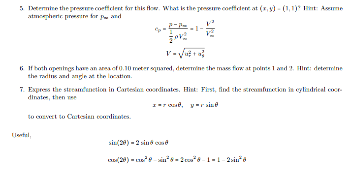 Solved Streamline (y = constant) (2) Equipotential line (6 = | Chegg.com