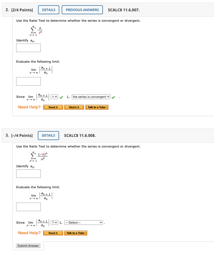 Solved 2. [2/4 points) DETAILS PREVIOUS ANSWERS SCALC8 | Chegg.com