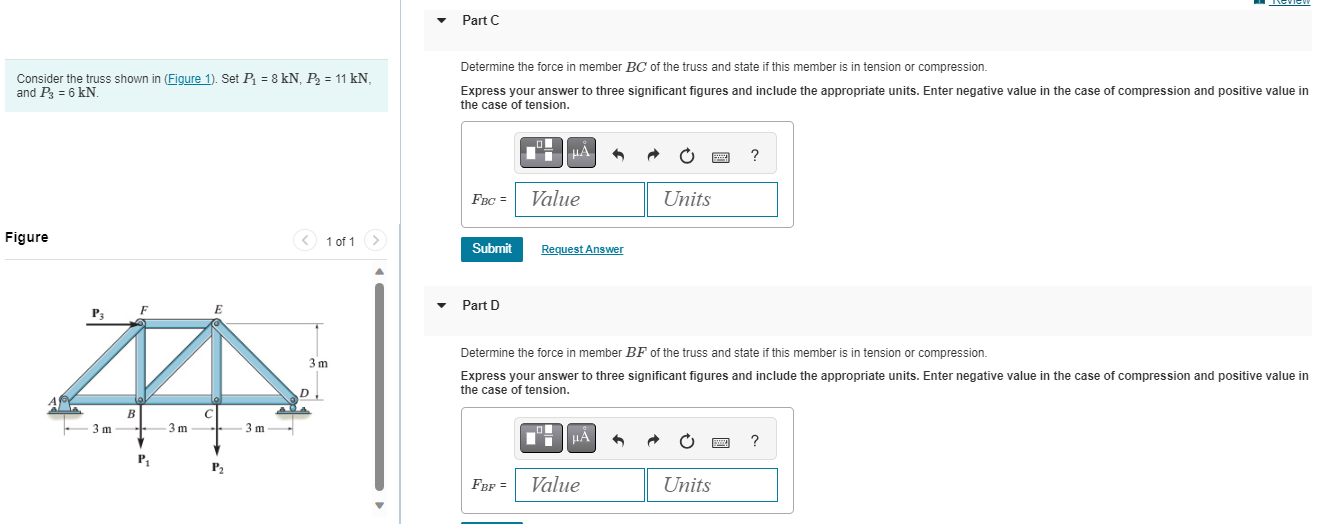 Solved Part CConsider the truss shown in (Figure 1). ﻿Set | Chegg.com