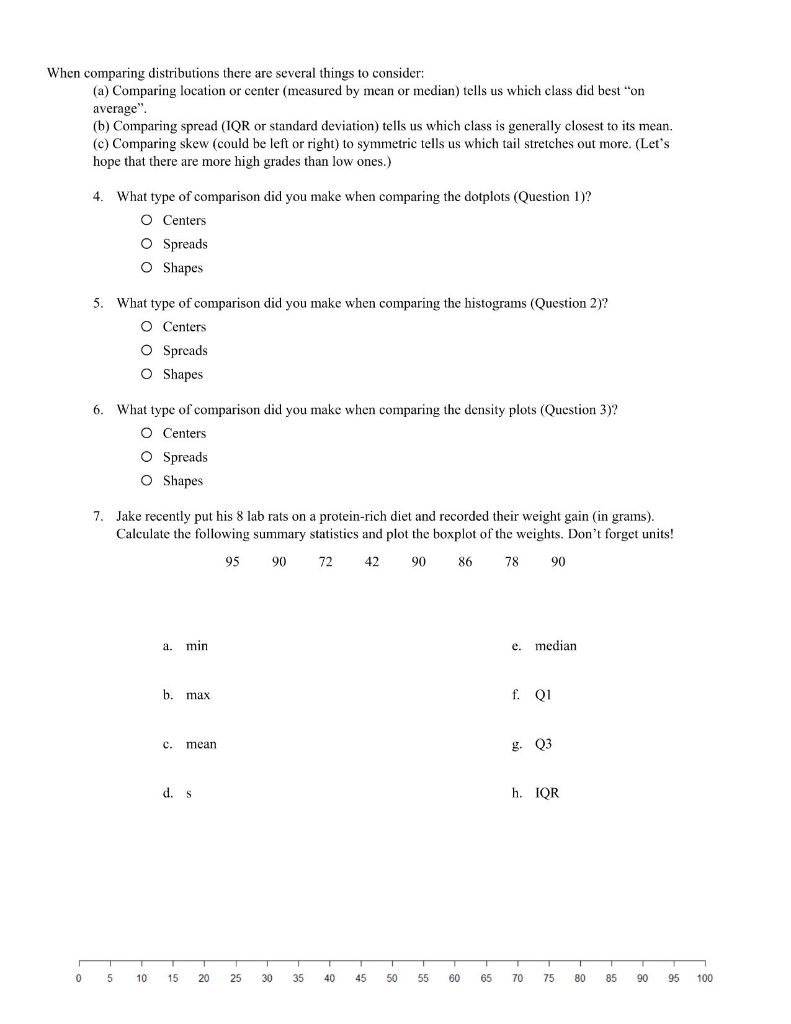 Solved Comparing distributions 1. Suppose you are choosing | Chegg.com